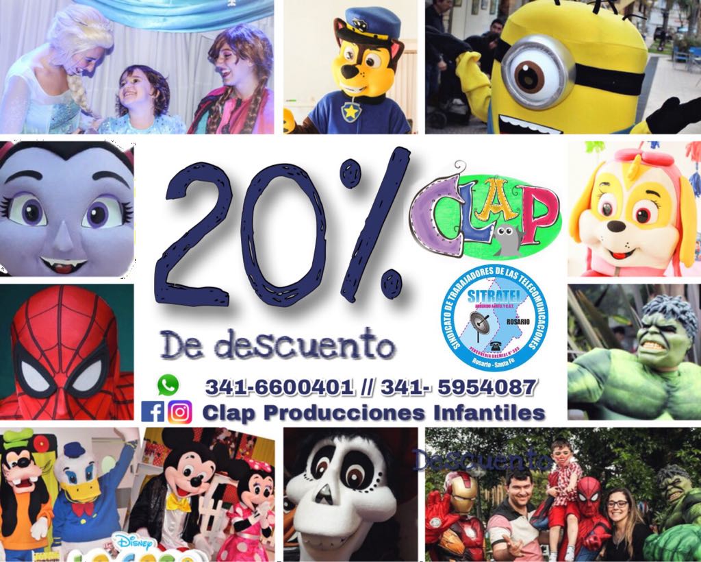 Nuevo Beneficio: descuentos en animaciones infantiles | SI.TRA.TEL